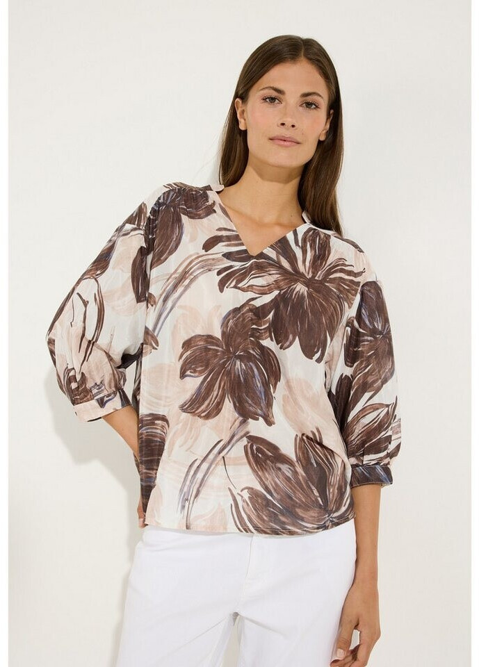 More & More Print Bluse (61052001) dunkelbraun/beige/dunkelblau ab 63. ...