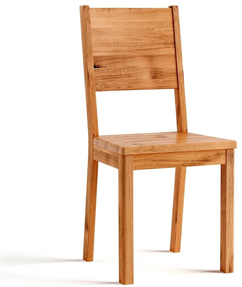 Pharao24 Holzstuhl massiv Wildeiche mit hoher Lehne 43 cm Sitzhöhe ...