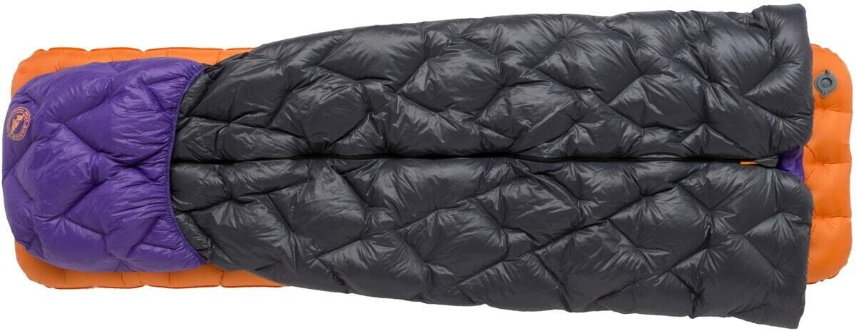 Big Agnes Fly Creek UL Zip Quilt (Long - 198 cm) Asphalt / Royal Purple ...
