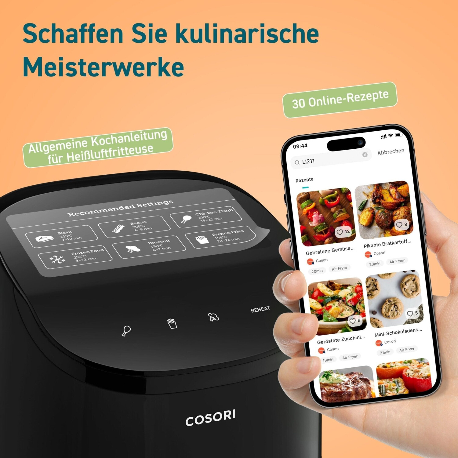 COSORI 2-Liter Mini Heißluftfritteuse ab 49,99 € | Preisvergleich bei ...