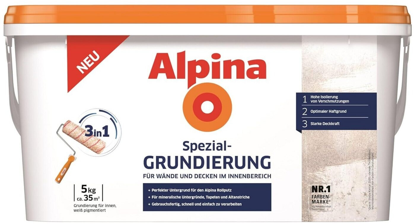 Alpina Spezial-Grundierung 3in1 5kg ab 41.28 € | Vergleiche 3 Angebote ...