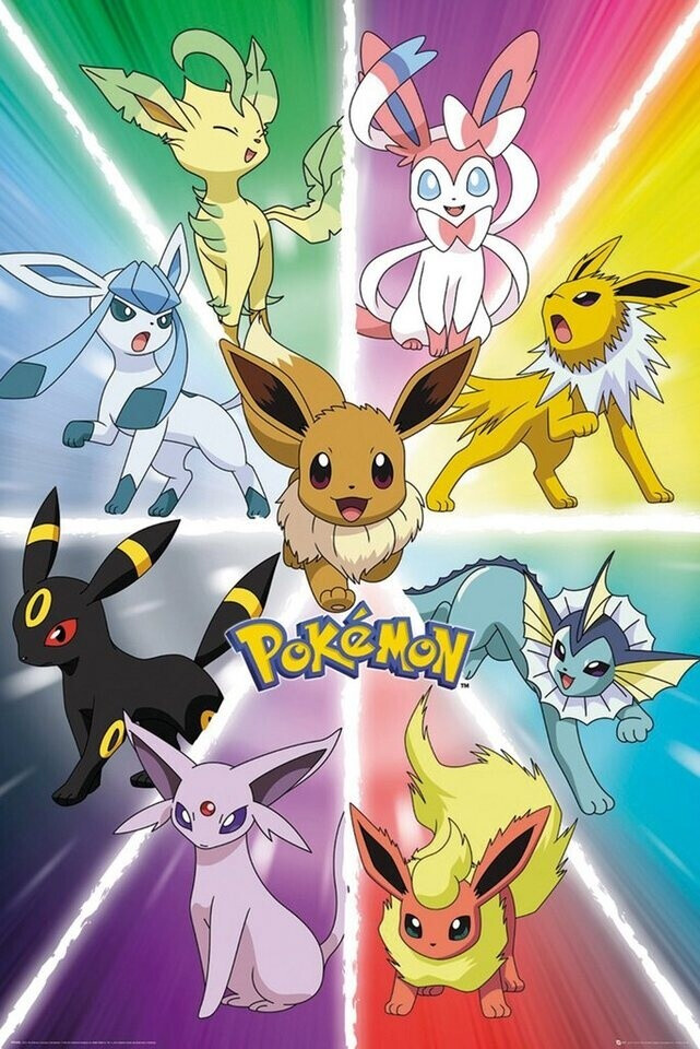 Pokémon Poster, Filmposter - Eevee Evolution 61x91,5 cm ab 4.41 ...