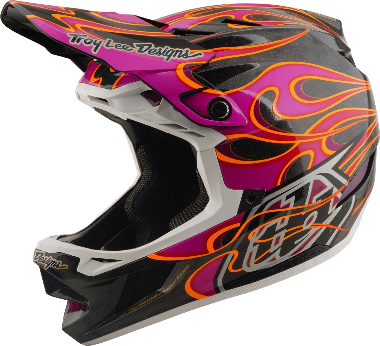 Troy Lee Designs D4 Carbon DownhillHelmet Torched Carbon/Magenta ab 523 ...