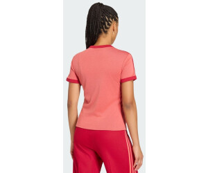 Adidas HEATHER 3-STREIFEN CALI T-SHIRT Team Victory Red / Preloved ...