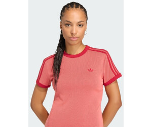 Adidas HEATHER 3-STREIFEN CALI T-SHIRT Team Victory Red / Preloved ...