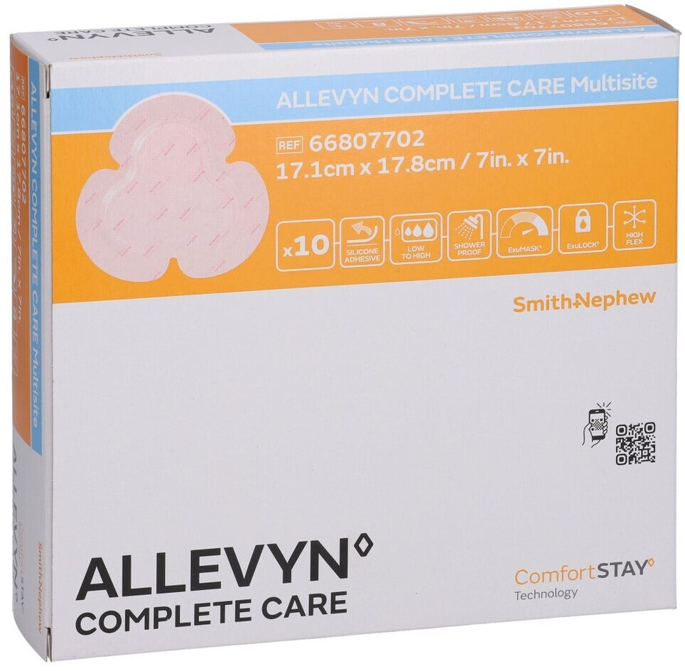 Smith & Nephew ALLEVYN Complete Care Multisite 17,1x17,8 cm 10 Stück ab ...