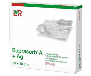Adequapharm Suprasorb A+Ag Antimik.Cal.Alginat Kompr.10x10 cm 10 St ab ...