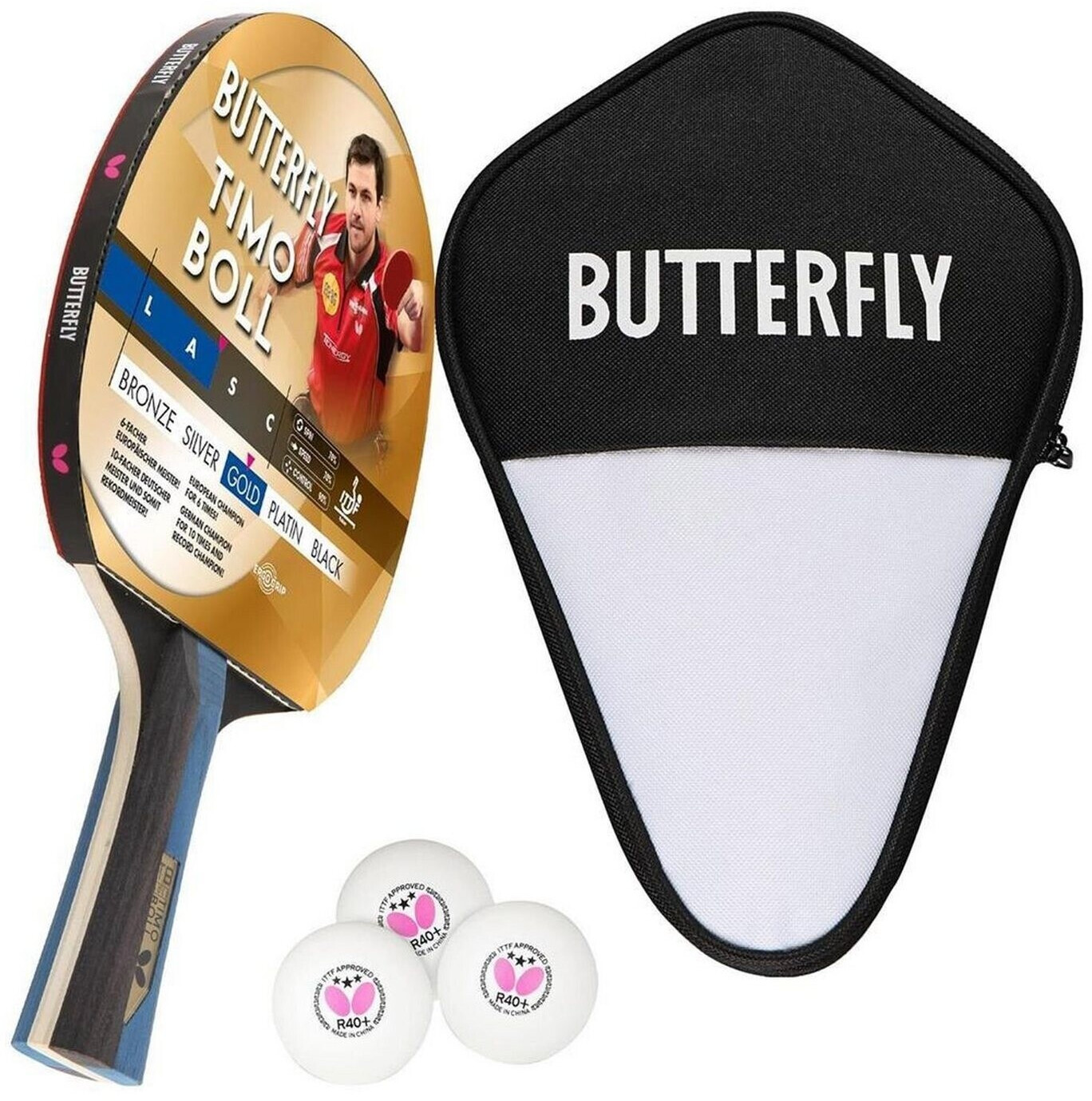Butterfly 1x Timo Boll Gold 85021 + + 3x 40+ 3*** ab 39,90 € inkl ...