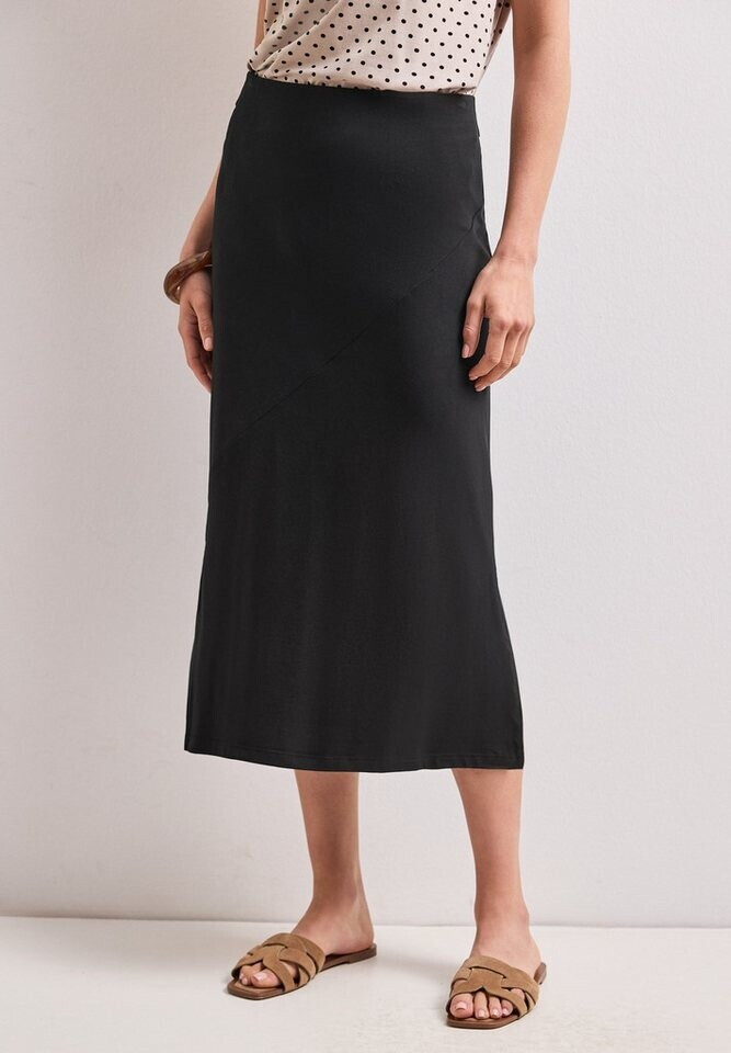 Street One Midi-Rock aus Jersey Unifarbe Schwarz (A36198510001) ab 39 ...