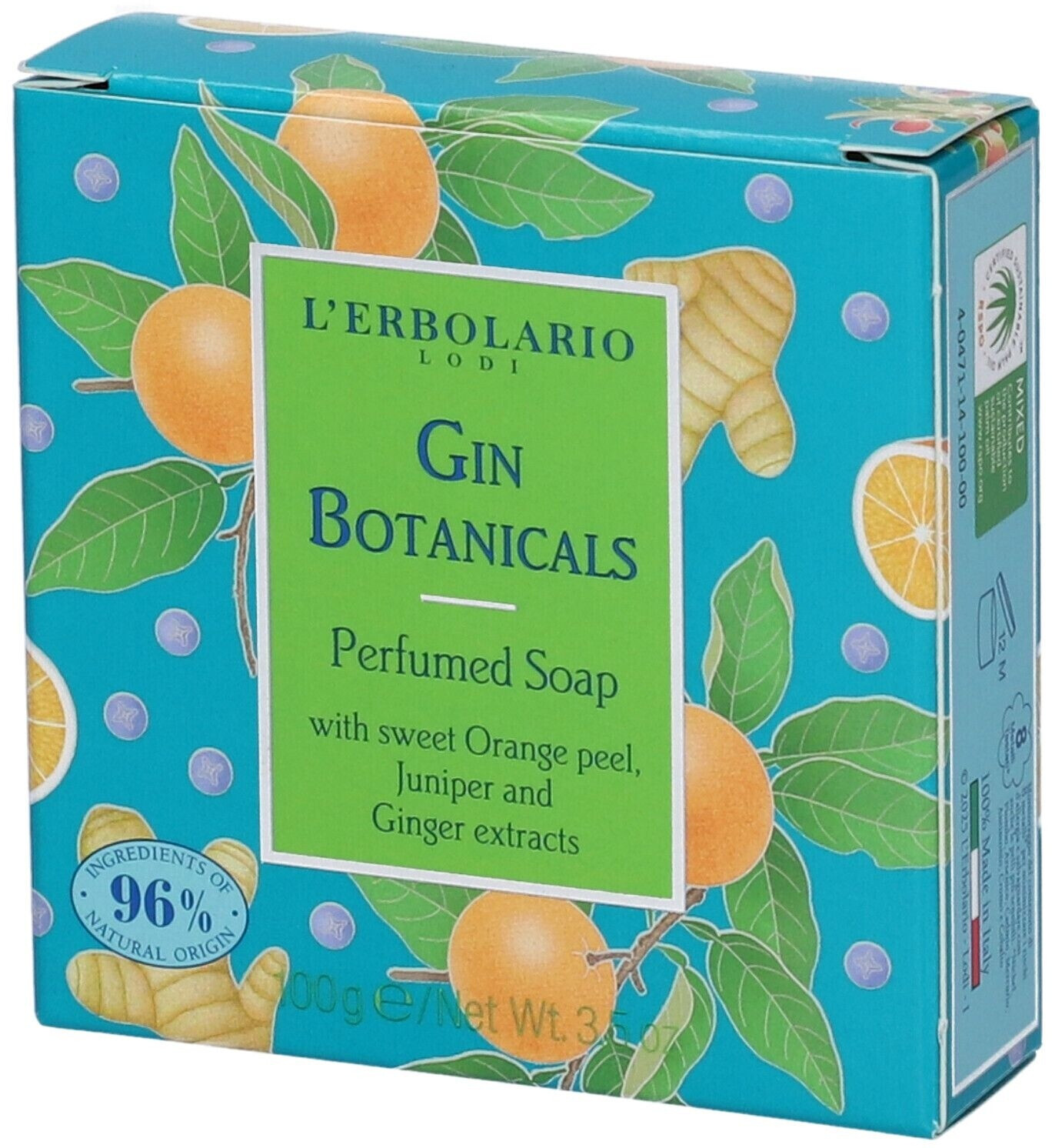 L'Erbolario Gin Botanicals Sapone Profumato 100 g - fragranza Agrumata ...
