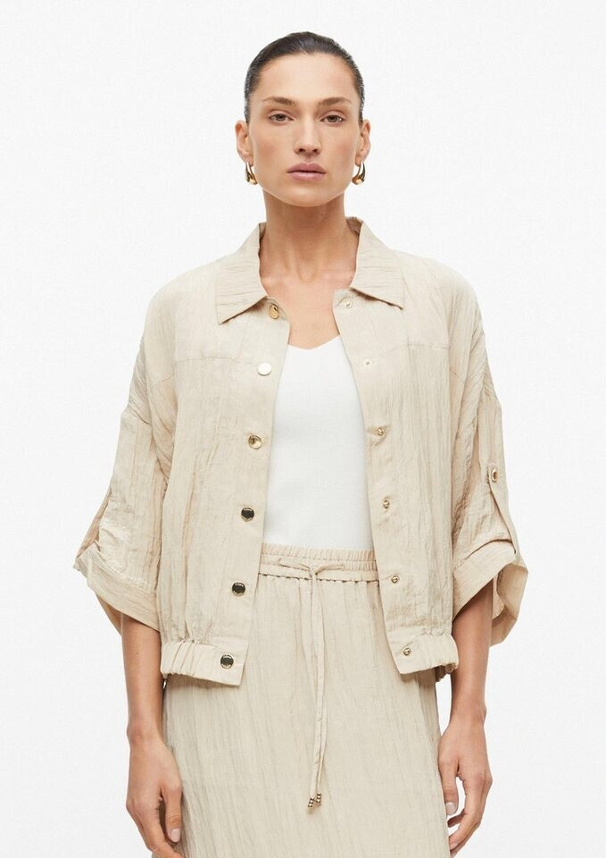 s.Oliver Schimmernde Hemdjacke mit 3/4-Ärmeln beige 2177956.8048. ab 96 ...