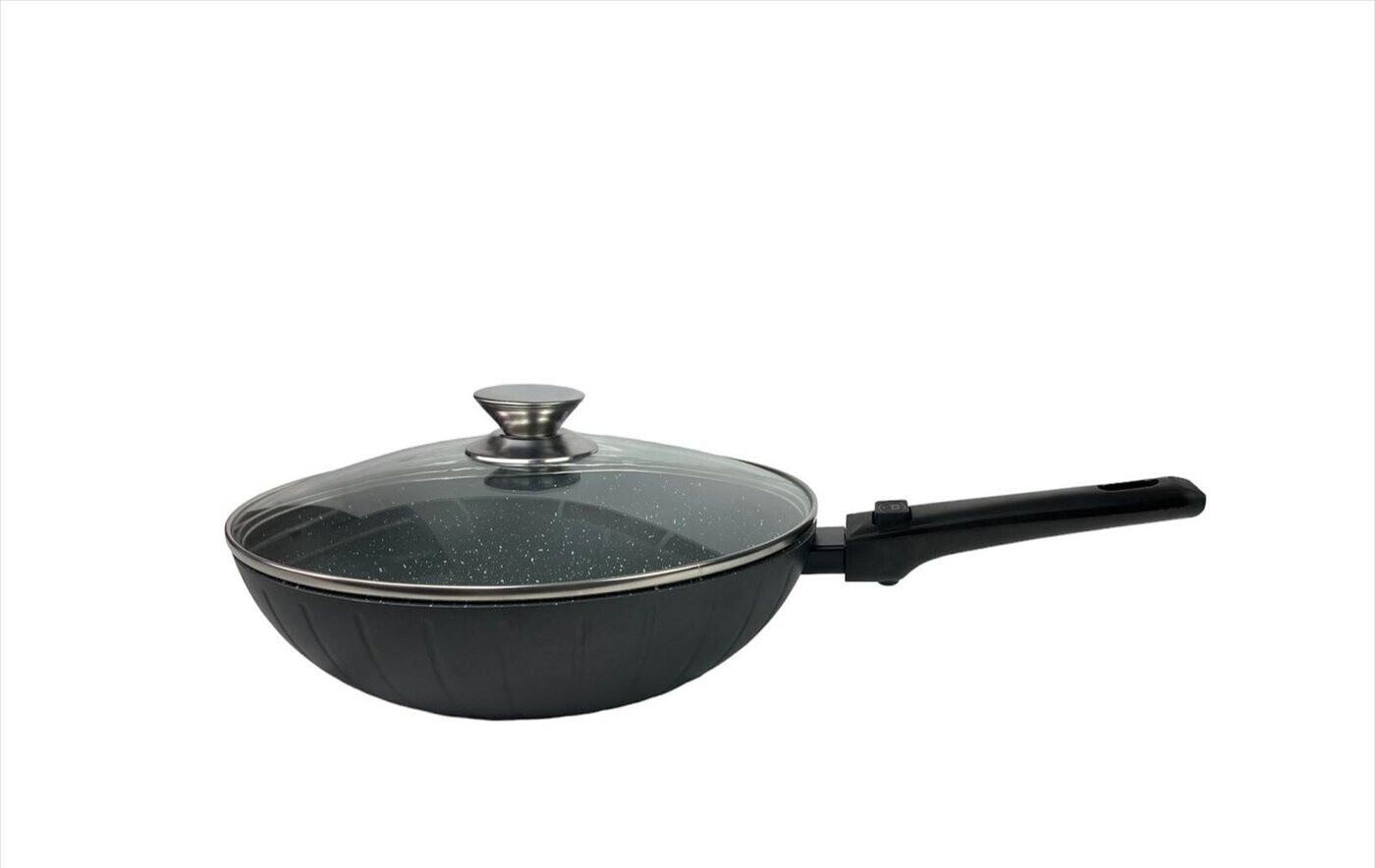 Cheffinger Wok-Pfanne abnehmbarer Griff Deckel antihaftbeschichtet ...
