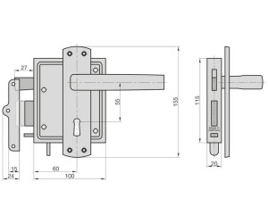Basi SDS 130 Stumpfdrückerschloss Buntbart 60mm (9900-0001) ab 25.99 ...