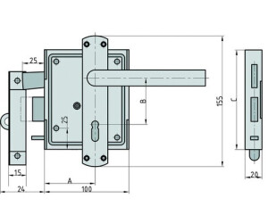 Basi SDS 130 Stumpfdrückerschloss Buntbart 60mm (9900-0001) ab 25.99 ...