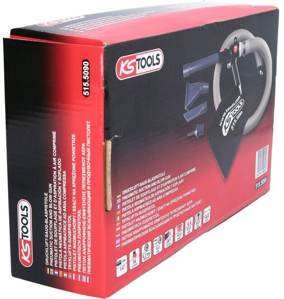 KS Tools Druckluft-Saug-Blaspistole 145mm 6,3bar (515.5090) ab 36.59 ...