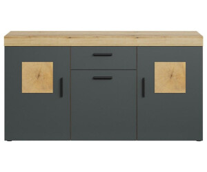trendteam Sideboard Tyler 3 Türen 1 Schublade Anthrazit/Coast Evoke ...