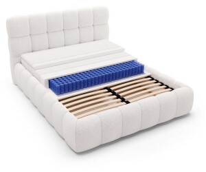 Beautysofa CLEO Polsterbett mit Bettkasten 180x200cm Beige/Cappuccino ...