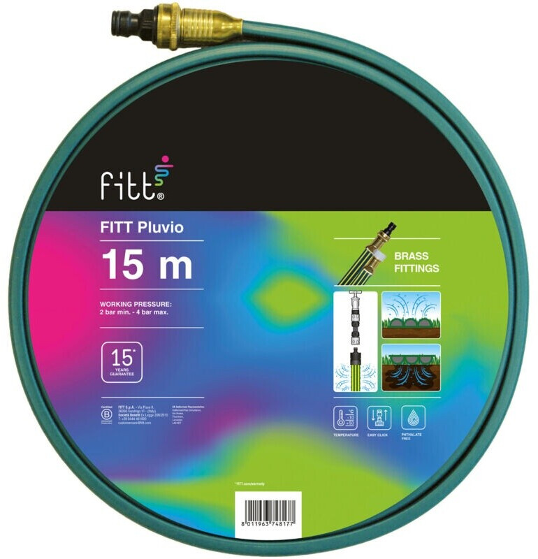Fitt Pluvio Flachschlauch perforiert 15m, semiprofessionell (PLUVIO 15M ...