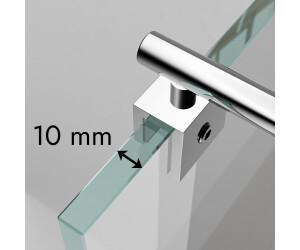 Bernstein EX101 Walk-In Duschwand 100x200cm, 10mm ESG Klarglas, Nano ...