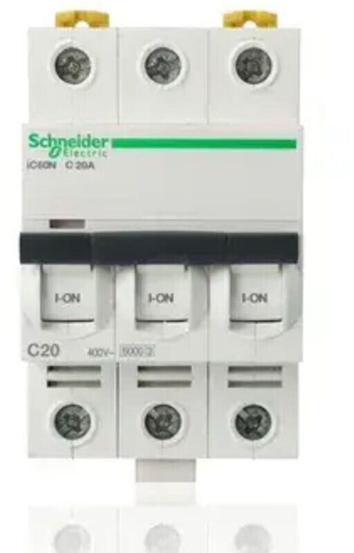 Schneider Electric iC60N Disjoncteur 3P Courbe C 20A 6000A (A9F79320 ...