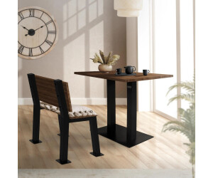 ML-Design Bankbeine H-Form 47x77,5cm Stahl, Schwarz, 2er-Set (H-Form ...
