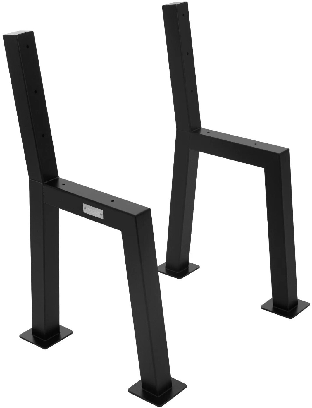 ML-Design Bankbeine H-Form 47x77,5cm Stahl, Schwarz, 2er-Set (H-Form ...