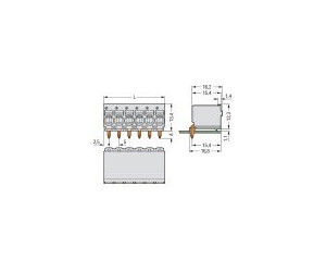 Wago 1-Leiter-THR-Federleiste, abgewinkelt, Push-in CAGE CLAMP ...