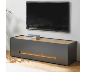 Furn.Design Center TV-Lowboard Grau Matt / Eiche Wotan 140cm, 1 ...