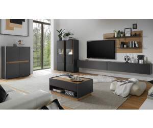 Furn.Design Center TV-Lowboard Grau Matt / Eiche Wotan 140cm, 1 ...
