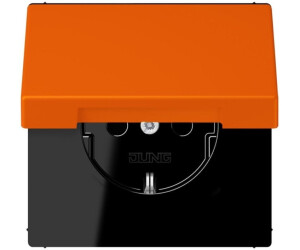 Jung SCHUKO-Steckdose mit Klappdeckel, orange (LC1520BFKL224) ab 44.27 ...