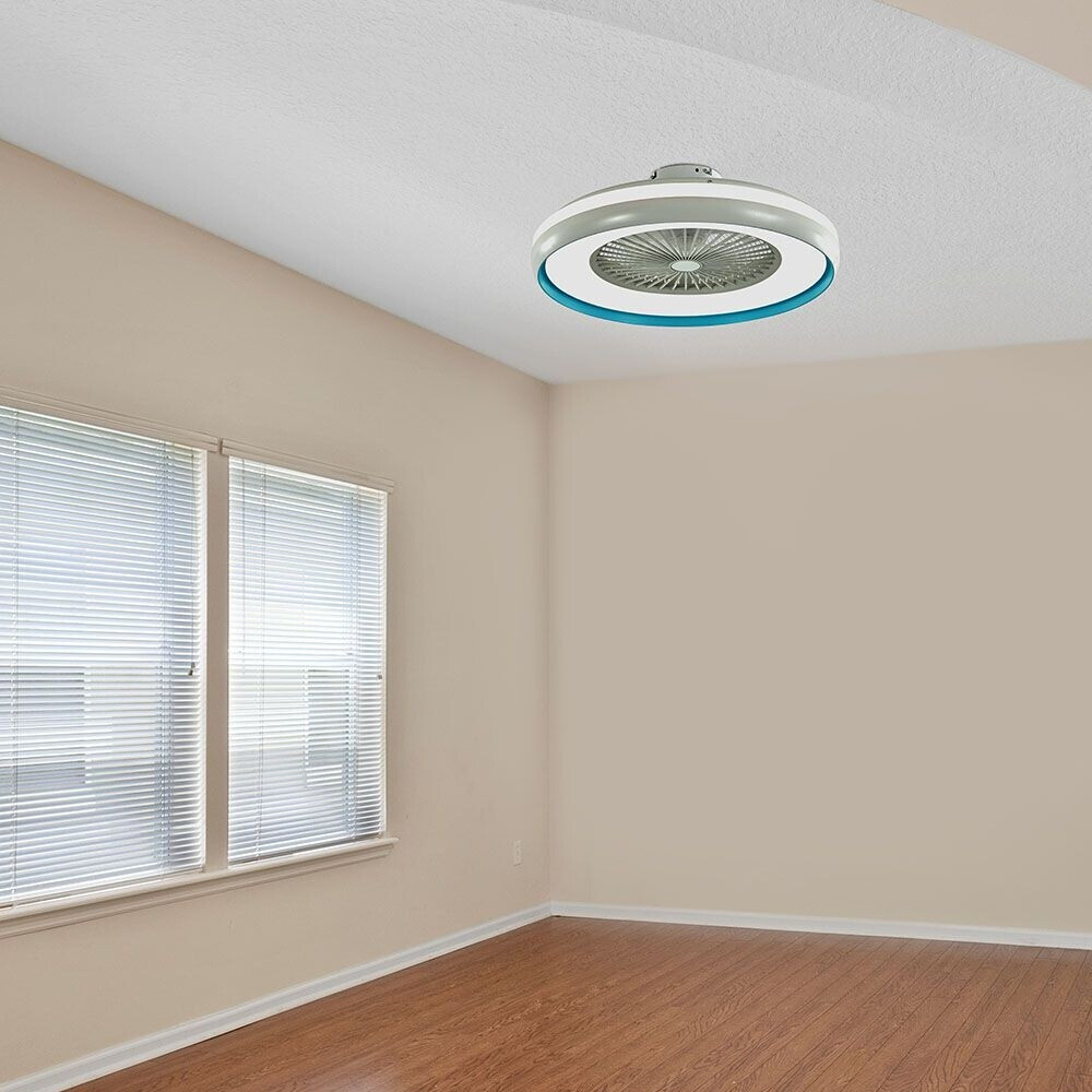 V-TAC Ventilateur de Plafond avec Lumière LED 45W CCT 3-en-1 ...