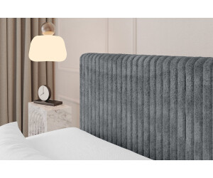 ALTDECOR Tolo King Boxspringbett 200x200 Cord Dunkelgrau H3+H4 mit ...
