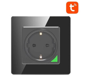 Avatto N-WOT10-EU-B Smart WiFi Wandsteckdose 16A, Schwarz (N-WOT10-EU-B ...