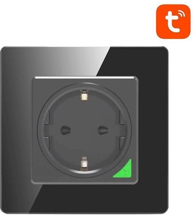 Avatto N-WOT10-EU-B Smart WiFi Wandsteckdose 16A, Schwarz (N-WOT10-EU-B ...
