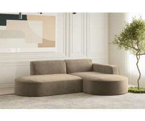 Fun Möbel PALMA XS Sofaset Ecksofa & Sessel, Stoff Noel, Braun ...