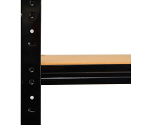 Shelfplaza BLACK Schwerlastregal Metall 180x60x40cm 4 Böden 175kg/Boden ...