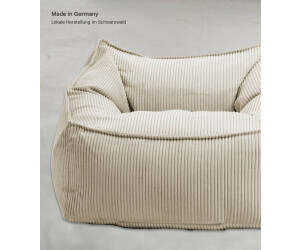 mokebo Der Lümmel XXL Sitzsack mit Hocker, Cord, Beige (83x73x60cm) ab ...