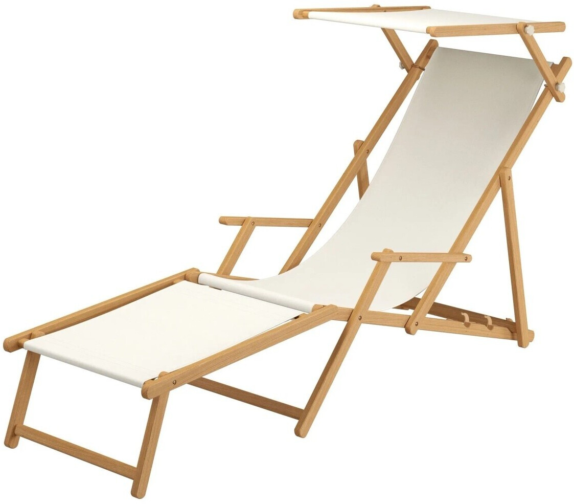Erst-Holz Strand-Liege Weiß ab 127,30 € | Preisvergleich bei idealo.de