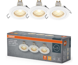 Osram White Click LED Einbaustrahler-Set GU10 4,5W 2700K, Aluminium ...