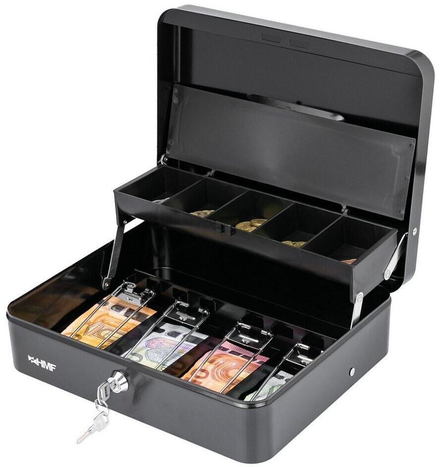 HMF Geldkassette abschließbar 5 Münzfächer 4 Scheinfächer (15230-02) ab ...