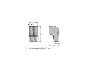 Wago 2-Leiter-Federleiste Push-in CAGE CLAMP 1,5mm² grau (2020-210) ab ...