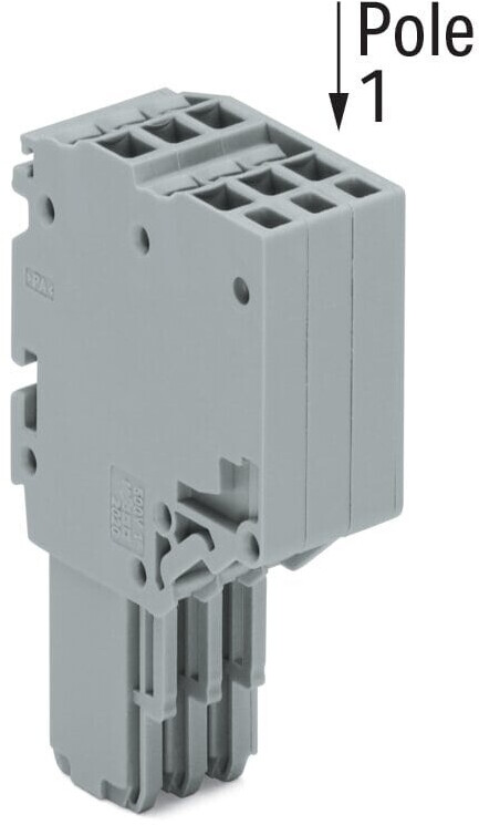 Wago 2-Leiter-Federleiste Push-in CAGE CLAMP 1,5mm² grau (2020-210) ab ...
