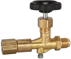 Riegler Manometer-Absperrventil Zapfen-drehbare Muffe Messing G 1/2 ...