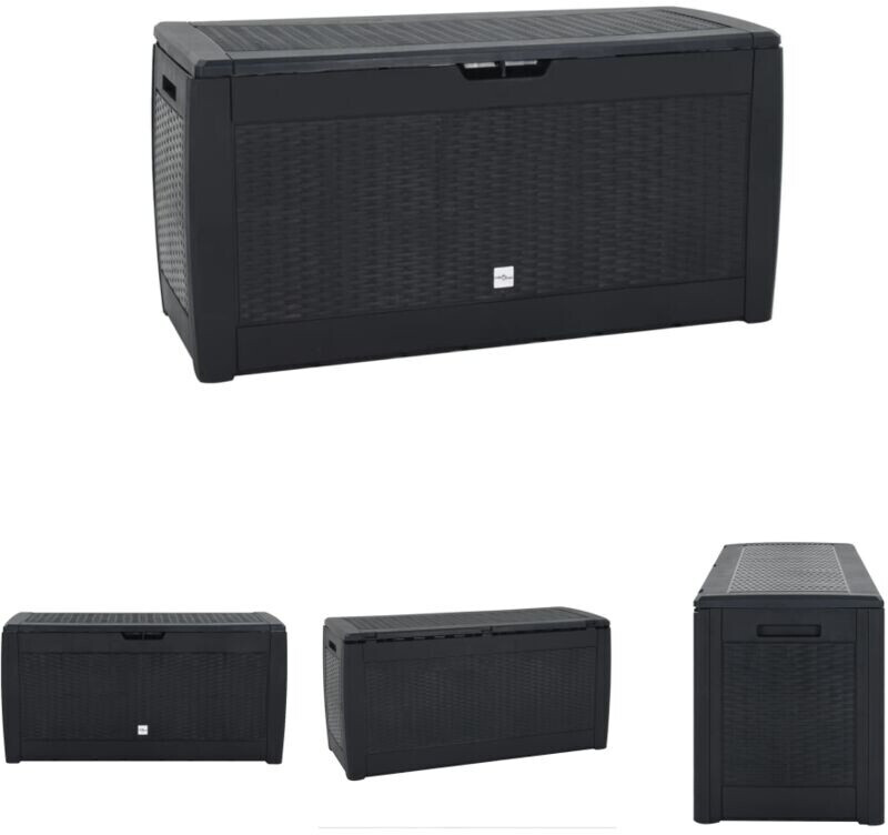 The Living Store Gartentruhe 119x48x60 cm Polypropylen anthrazit ab 143 ...