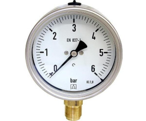 Afriso Rohrfeder-Manometer Robust -1/+5bar 100mm radial unten (85305401 ...