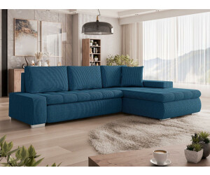Mirjan24 Orkan Mini Cord Ecksofa mit Schlaffunktion und Bettkasten, L ...