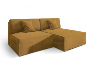 Masseno Fioro M Ecksofa L-Form mit Schlaffunktion & Bettkasten, Gelb ...