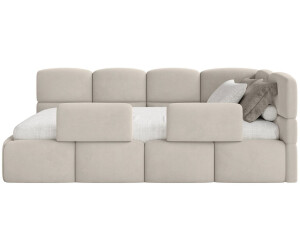 Selsey Cloudy Kinderbett 90x200cm, Rausfallschutz, Samt Hellbeige ...