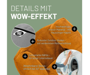 Lumaland Modularer Sessel Cord-Reihe 400L, 96x72x70cm, Senfgelb ab 99 ...