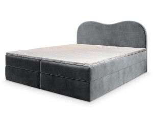 Masseno Fluvia M Boxspringbett 180x200cm mit Matratze & Topper, Grau ...